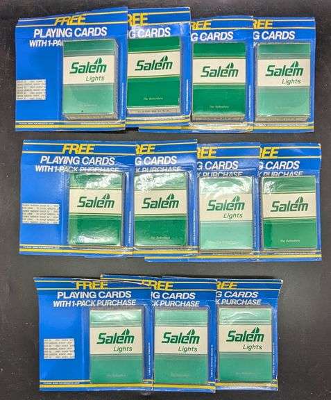 (I) Salem Lights playing card decks (11 decks). - Kraft Auction Service ...