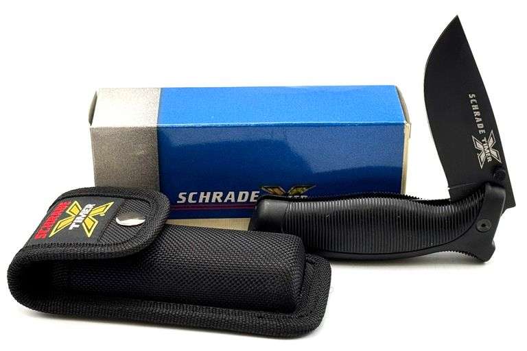 Schrade Xtimer XT7B USA Tactical Folding Knife NIB - Kraft Auction ...