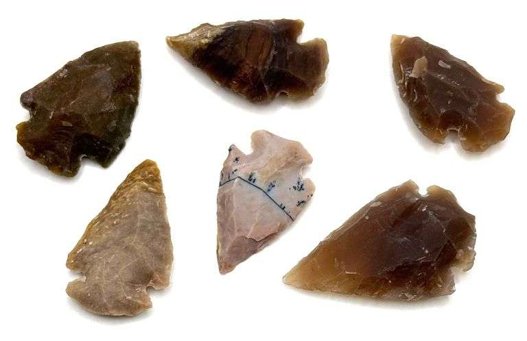 (6) Arrowheads *largest 1.5in - Kraft Auction Service, LLC