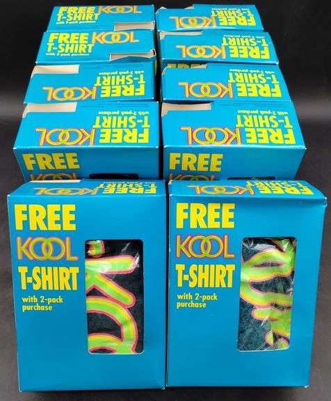 (I) Vintage Kool Promotional T-Shirts. 10 total. - Kraft Auction ...