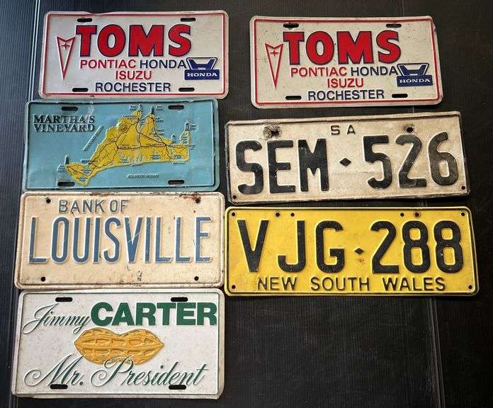 Australian License Plates, Dealer Front Plates, And Novelty License ...