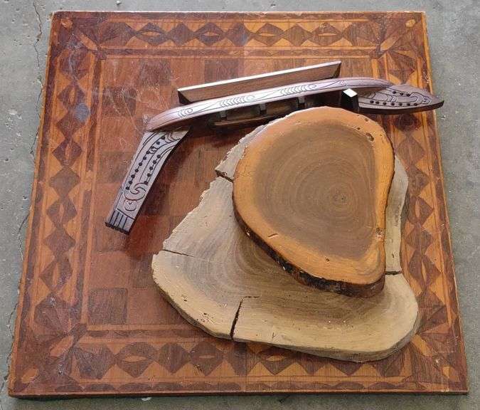 Wooden Chess Board (16"×16"), Wood Coasters & Hand Carved Maori ...