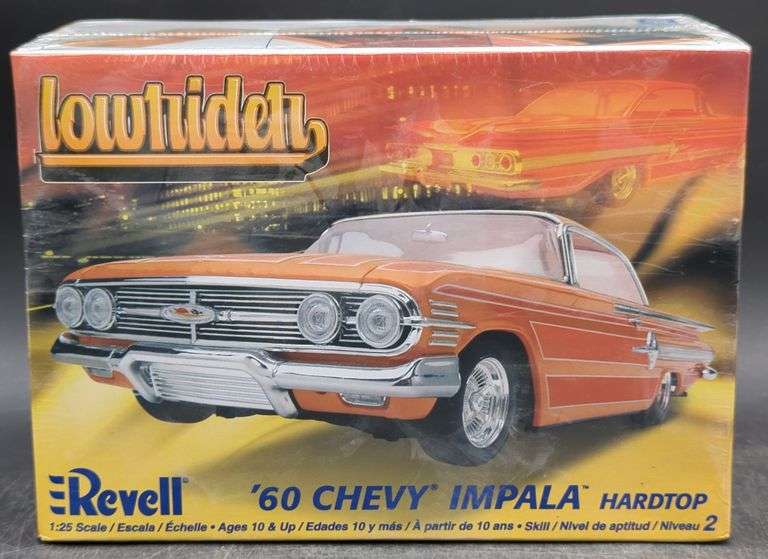 (D) Revell 1:25 Scale Model. '60 Chevy Impala Hardtop Lowrider. Sealed Package. - Kraft Auction ...
