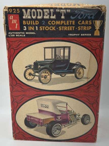 Vintage AMT 1:25 Model T Ford Model Kit In Box - Kraft Auction Service, LLC