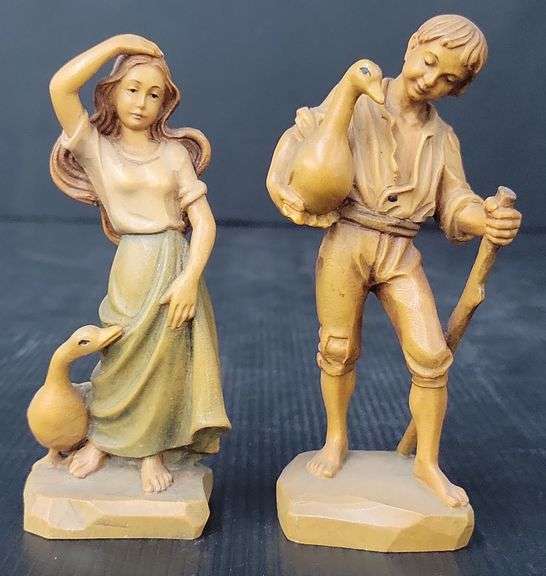 (AC) ANRI Wood Carved Figurines - Kraft Auction Service, LLC