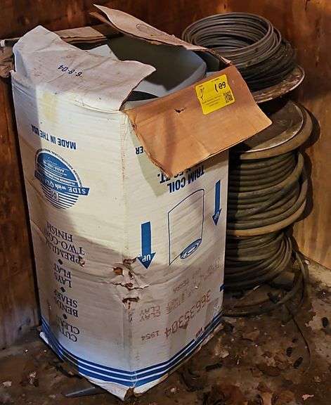 Trim Coil 24" x 50'. Also Spools of Miscellaneous Electric Wire. - Kraft Auction Service, LLC