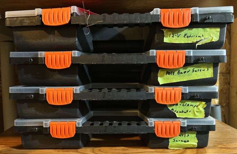 Husky Plastic Organizer Utility Box x4 - Kraft Auction Service, LLC