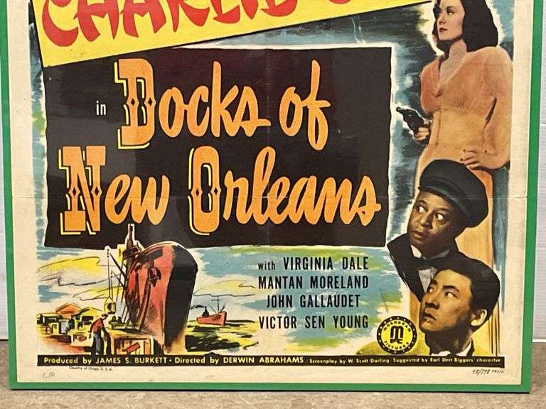 (RL) Charlie Chan Docks of New Orleans Movie Poster 42” x 28” - Kraft ...