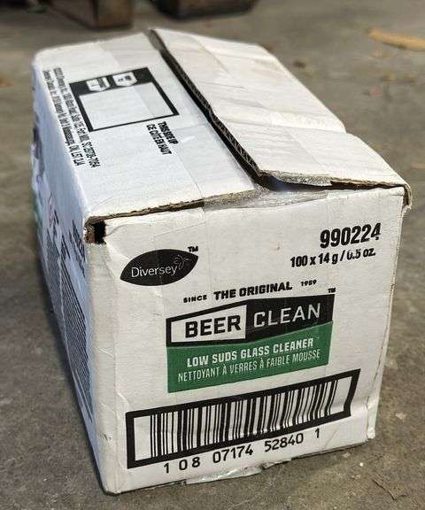Diversey, The Original Beer Clean, Low Suds Glass Cleaner Packets ...