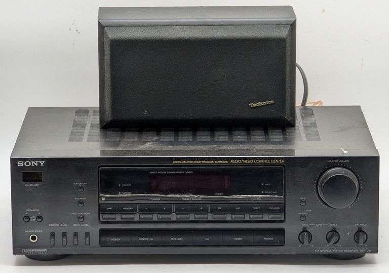 (NO) Sony Am-Fm stereo receiver (model STR-D511) and Technics speaker ...