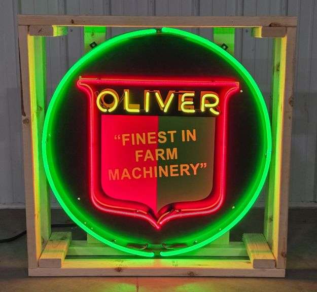 Custom 3ft Oliver Neon Sign - Kraft Auction Service, LLC