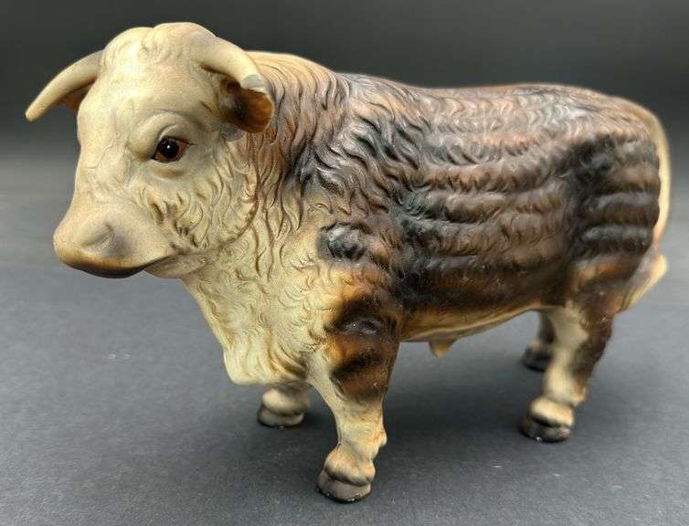(P) Vintage Japan Hereford Bull Cow Figurine. - Kraft Auction Service, LLC