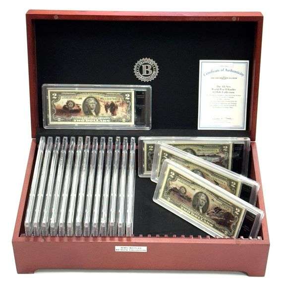 17pc $2 U.S. Federal Reserve WWII Battles Bank Notes Set - Kraft ...