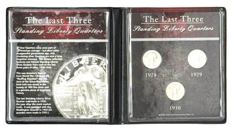 U.S. Silver Standing Liberty Quarter Dollar "The Last Three" Set ...