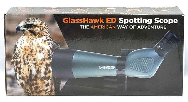 NIB. GlassHawk ED 60mm Spotting Scope - Kraft Auction Service, LLC