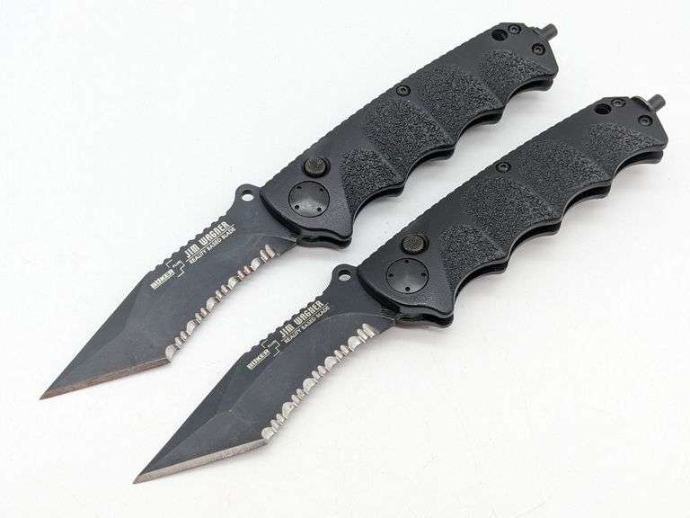 (2) Boker Plus Jim Wagner RBB Switchblade Auto Knives - Kraft Auction Service, LLC