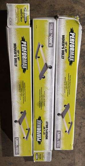 (F) (3) PerforMax 18x30” Mover’s Dollys - Kraft Auction Service, LLC