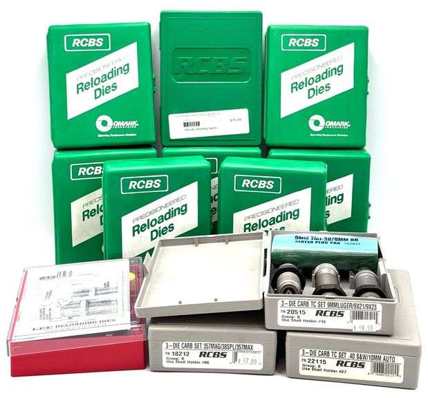 12 Sets of RCBS Reloading Dies - Kraft Auction Service, LLC