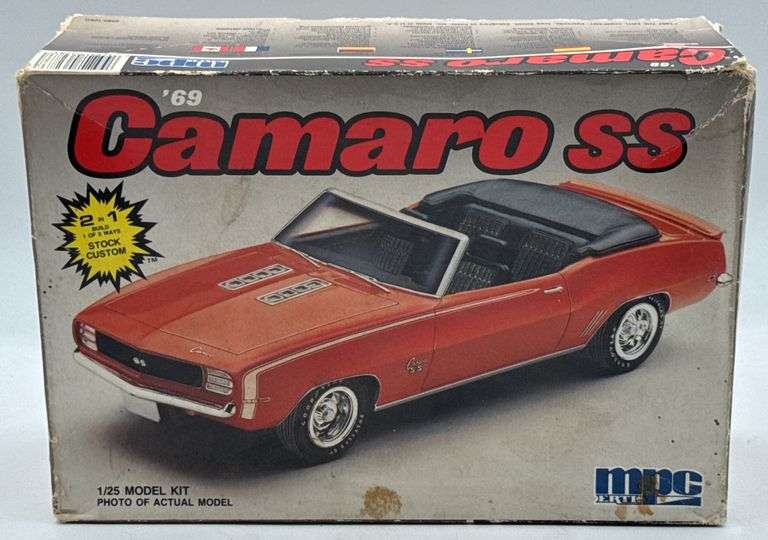 1:25 MPC 1969 Camaro SS Model Kit In Box - Kraft Auction Service, LLC