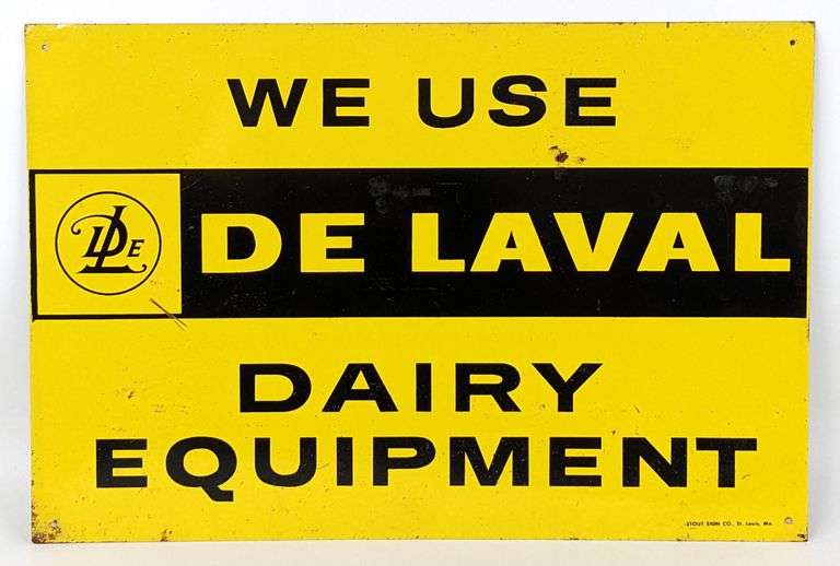 SST DeLaval Dairy Equipment Advertising Sign - Kraft Auction Service, LLC