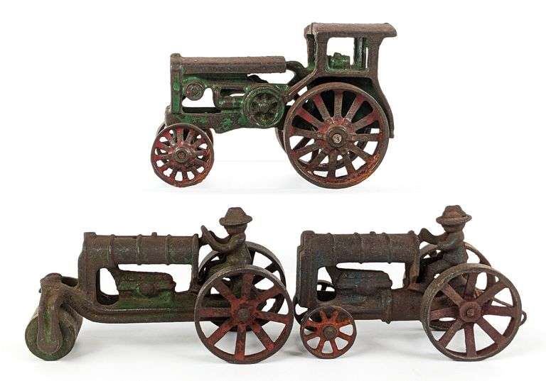 (3) Small Cast Iron Tractors - Kraft Auction Service, LLC