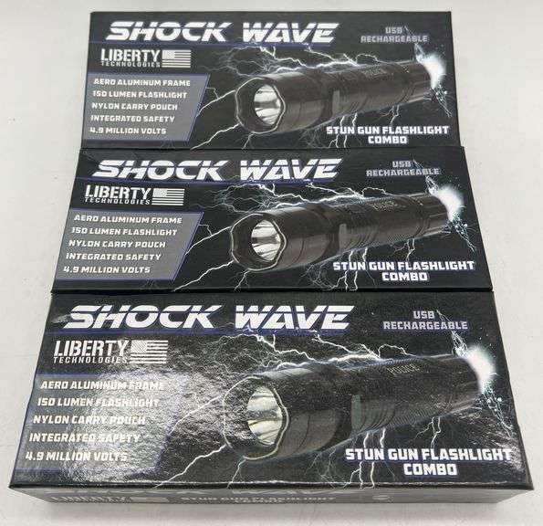 (F) Liberty Technologies Shock Wave Stun Gun Flashlight Combo - Kraft ...
