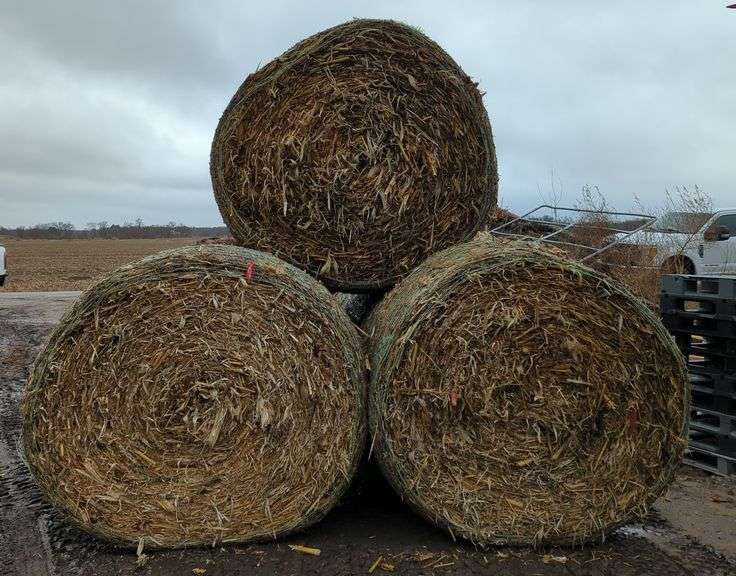 (AJ) 5 Round Corn Stalk Bales - Kraft Auction Service, LLC