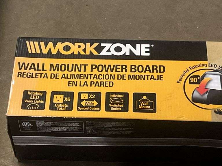(F) Work Zone Wall Mount Power Board - Kraft Auction Service, LLC
