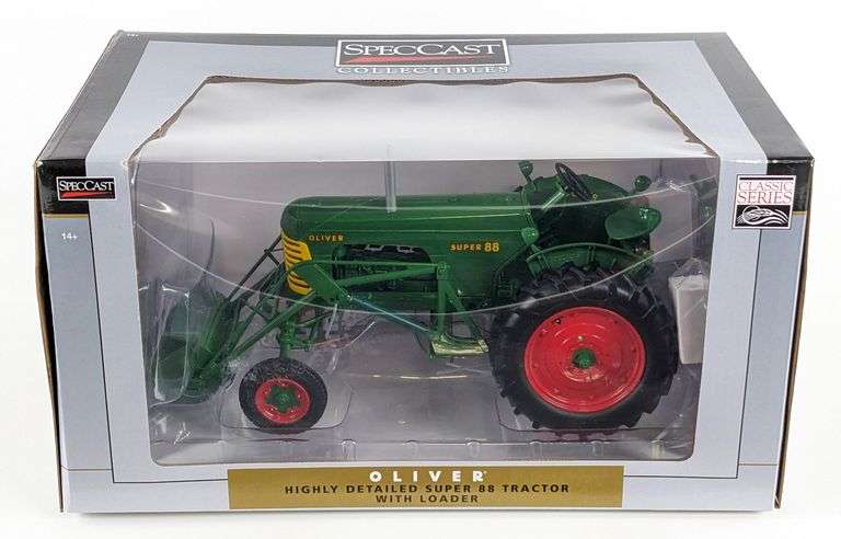 1/16 SpecCast Oliver Super 88 Tractor w/ Loader - Kraft Auction Service ...