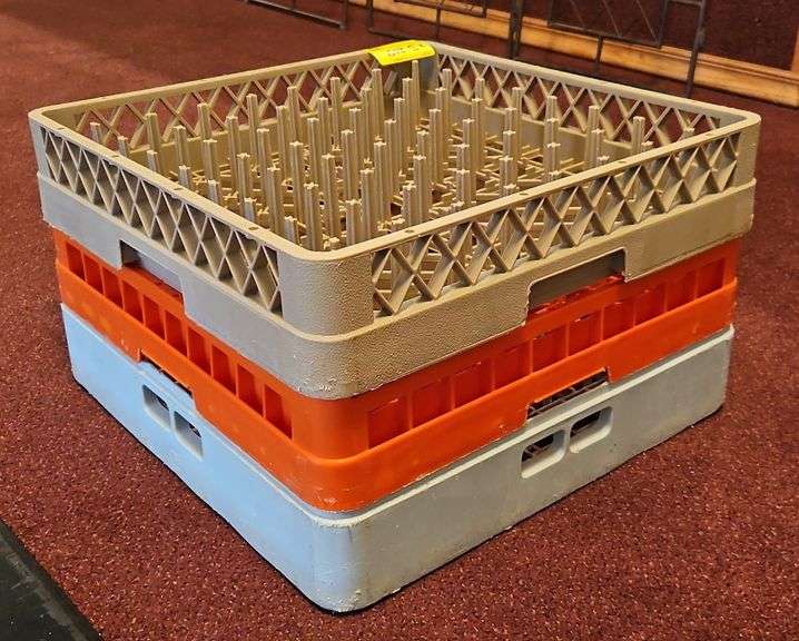 Commercial Grade Dishwasher Glassware Plastic Racks. Color's Are Brown ...