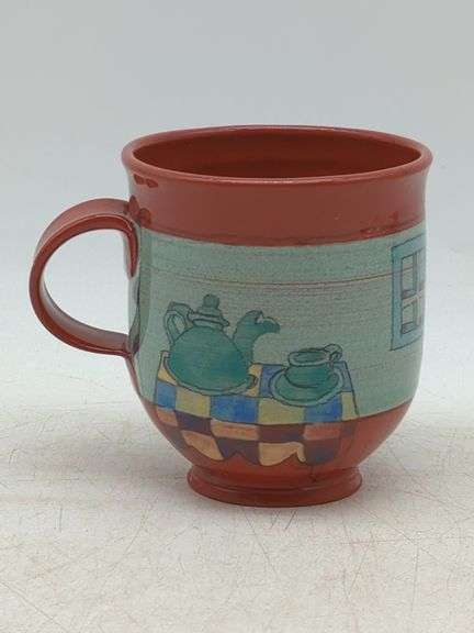 (A) Kathryn Berd. Art Pottery Mug. 3 1/2 inch. Signed by Artist ...