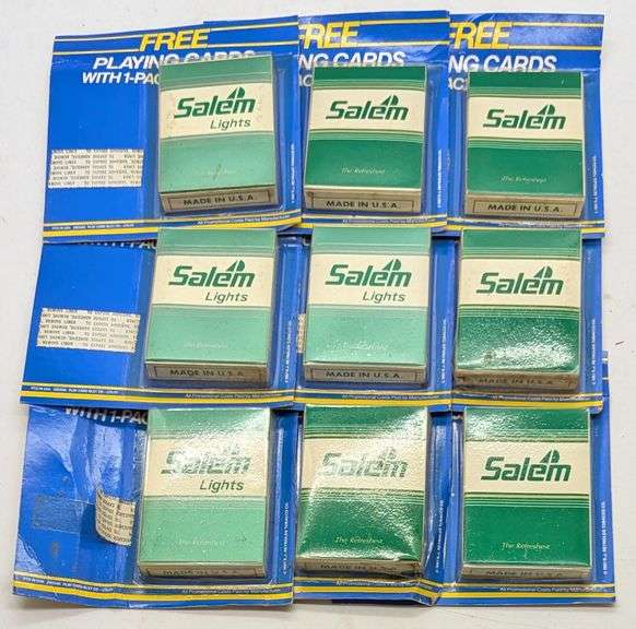 (I) Salem Lights playing card decks (9 decks). - Kraft Auction Service, LLC