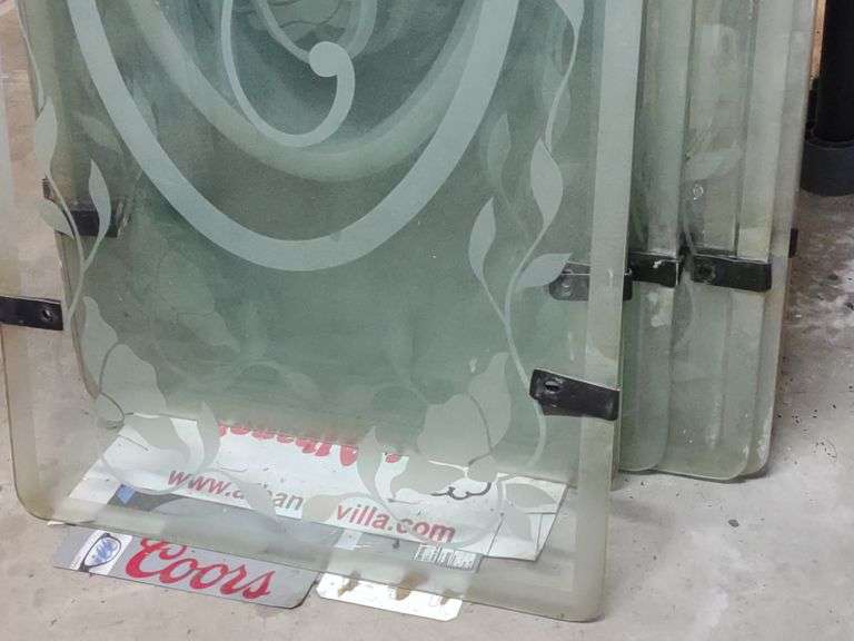 Etched Glass Panels - Kraft Auction Service, LLC