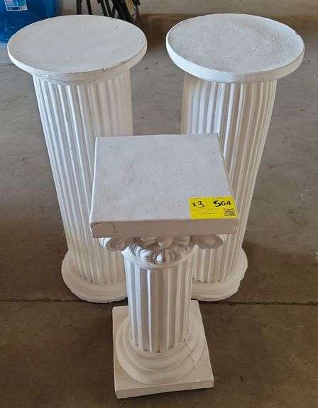 Three Plaster Pedestal Columns - Kraft Auction Service, LLC