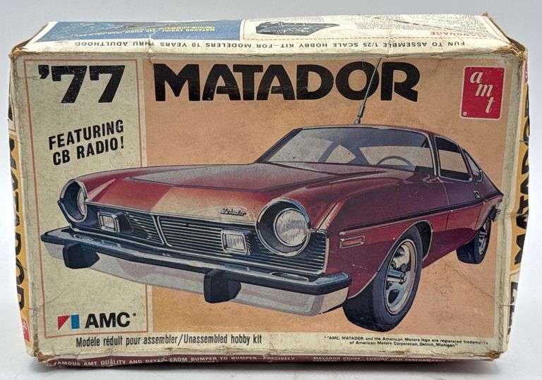 AMT 1:25 1977 AMC Matador Model Kit In Box - Kraft Auction Service, LLC