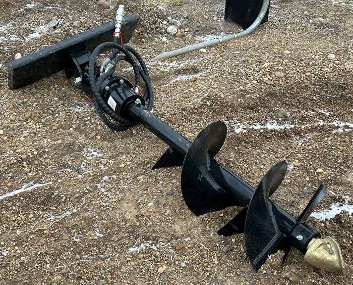 Mini Skid Steer Quick Attach Auger Drive & Bit - Kraft Auction Service, LLC