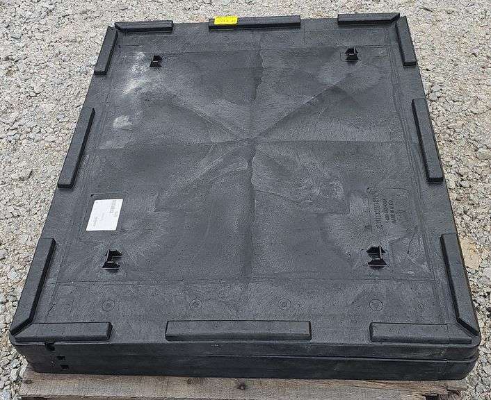 (ZZ) Three BUCKHORN Bulk Container Cover: 47 3/4 in x 40 in, Black ...