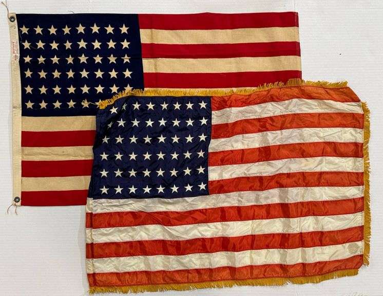 (2) 48 Star American Flags - Kraft Auction Service, LLC