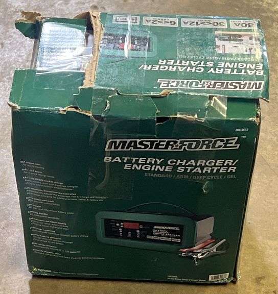 (F) Masterforce Battery Charger Engine Starter - Kraft Auction Service, LLC