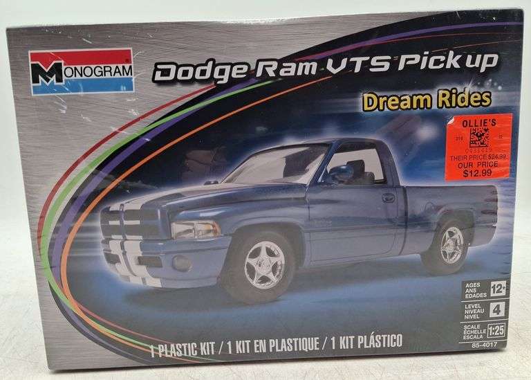 (D) Monogram Dodge Ram VTS Pick Up Dream Rides Plastic Model Kit Level ...