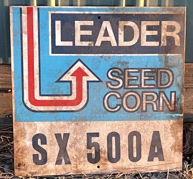 Barten Sign With Other Seed Corn Signs - Kraft Auction Service, LLC