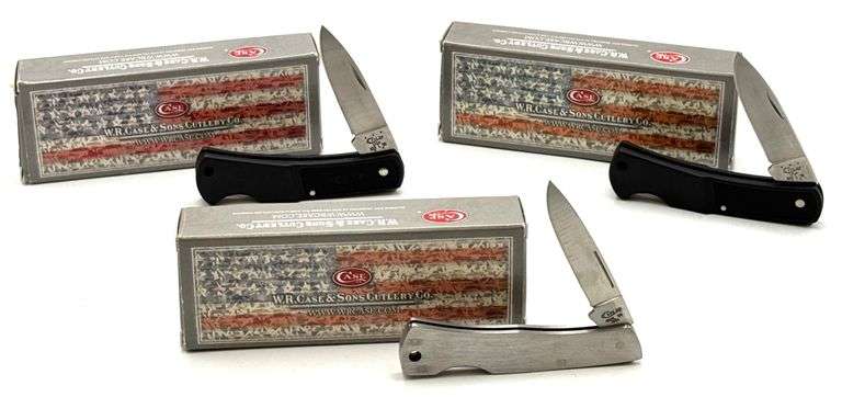 (3) 2013-2015 Case XX Lockback Knives with Boxes - Kraft Auction ...
