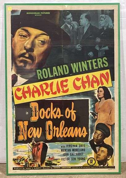 (RL) Charlie Chan Docks of New Orleans Movie Poster 42” x 28” - Kraft ...