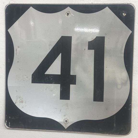 (D) U.S. Route 41 Interstate Marker Sign - Kraft Auction Service, LLC