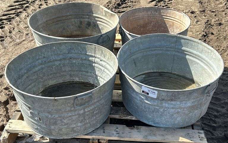 (AF) Pallet: Galvanized Wash Tubs - Kraft Auction Service, LLC