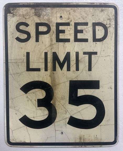 (D) 35 MPH Speed Limit Sign - Kraft Auction Service, LLC
