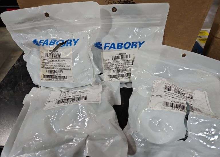 (ZZ) Lot Of FABORY Lock Nuts & Flat Steel Washers, H.D. Cable Clamps ...