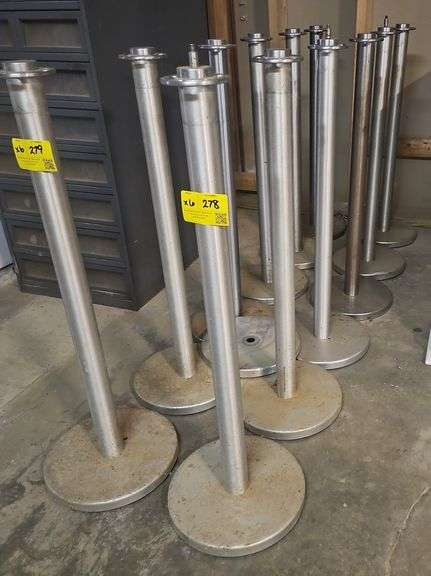 Stainless Steel Stanchions/Barrier Posts - Kraft Auction Service, LLC