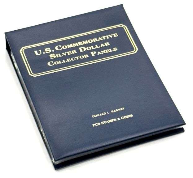 13pc U.S. Commemorative Silver Dollar Collector Panels in Album - Kraft ...