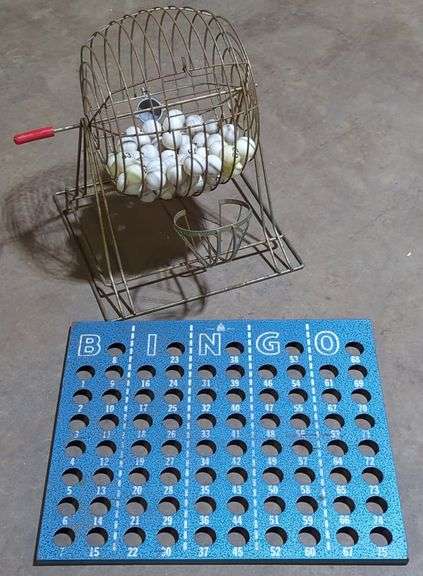 (GH) Bingo. Metal Board & Wire Ball Cage. 18 x 21 inch Board. - Kraft ...